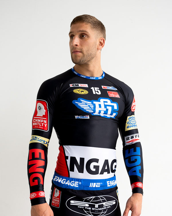 Racer (Black) Long Sleeve Rash Guard - Engage®
